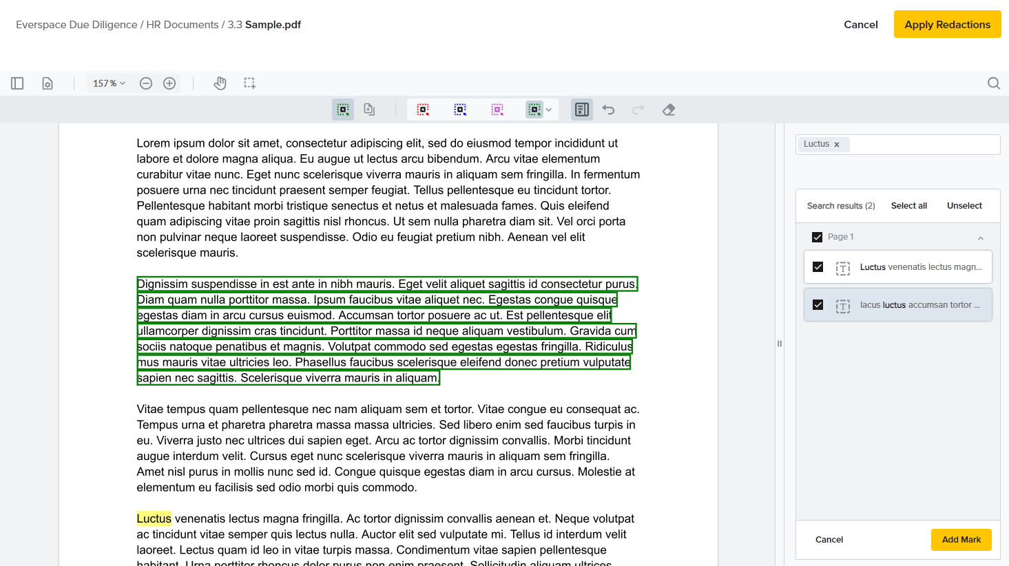 Redacting Documents – SRS Acquiom Support